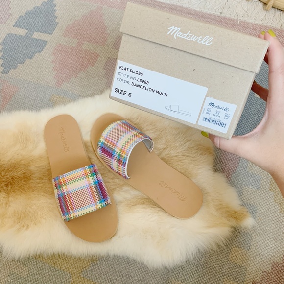 Madewell | Shoes | Nwt Madewell Plaid Sandals | Poshmark